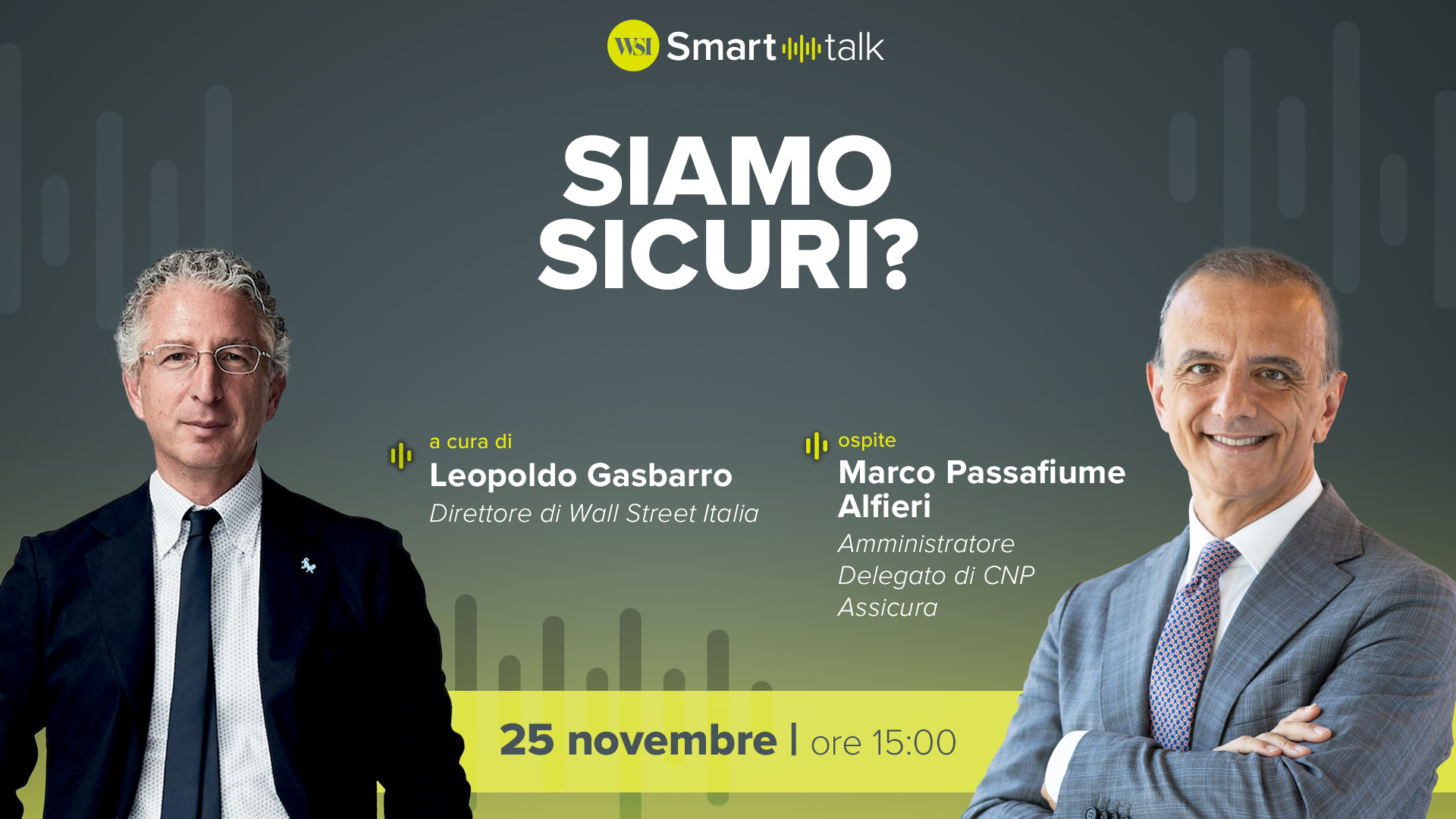 Siamo sicuri? Marco Passafiume Alfieri di CNP Assicura oggi a Smart ...